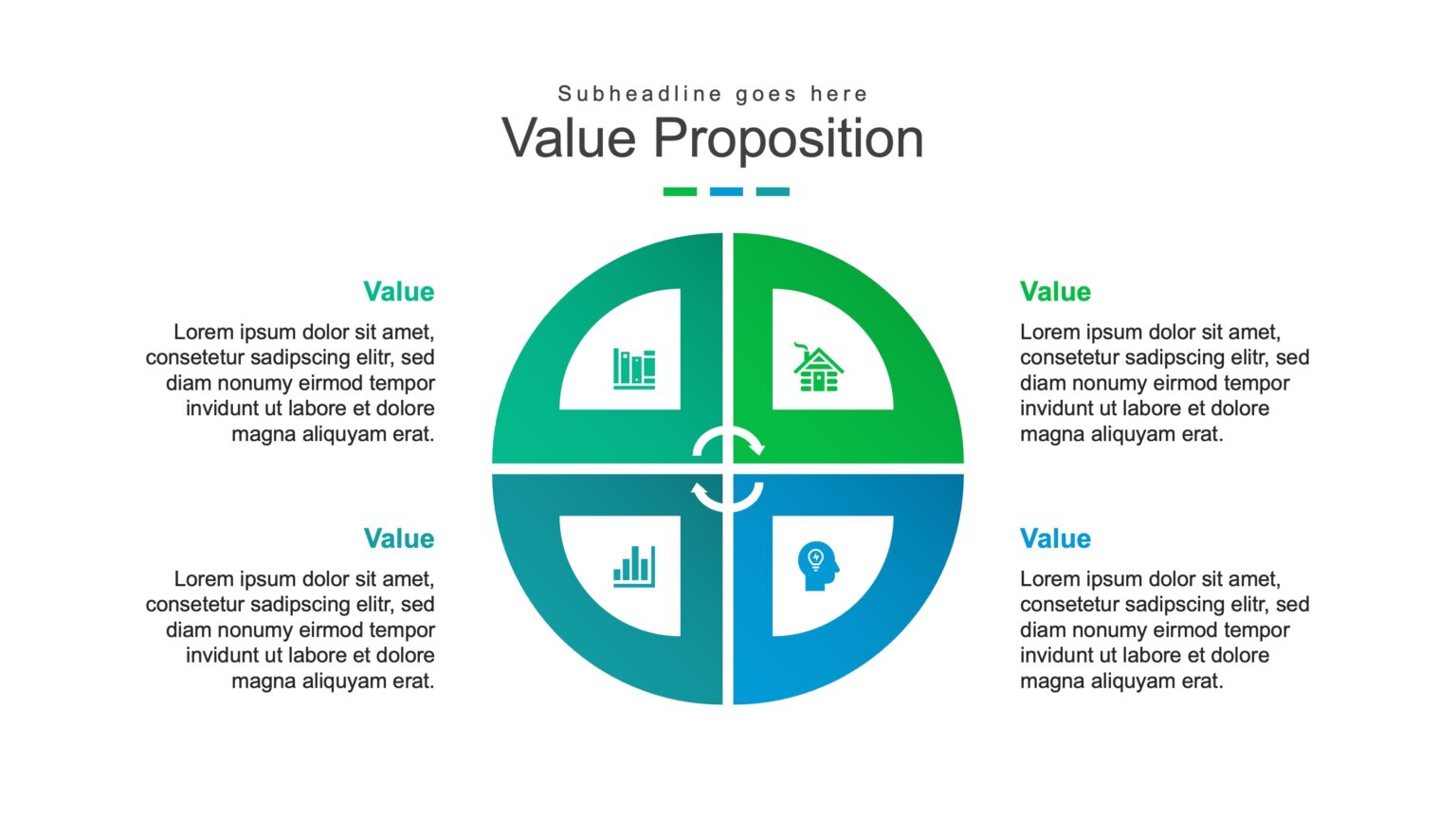 Quad Chart PowerPoint Template