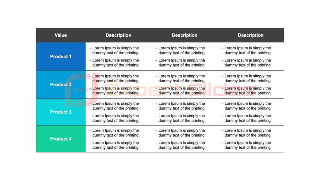 Matrix Chart PowerPoint Templates - ExpertSlides - ExpertSlides