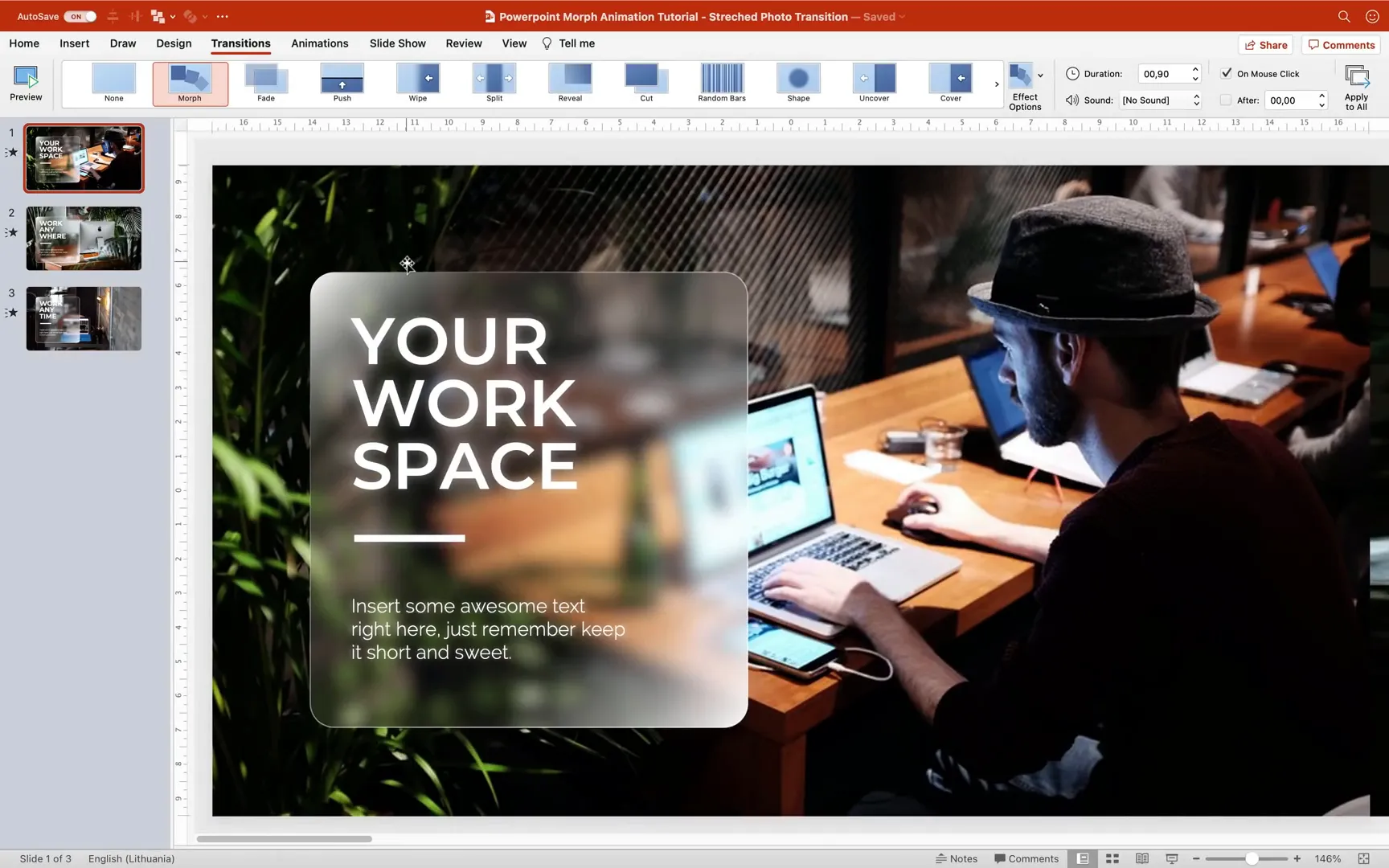 PowerPoint Animation Tutorial: Create a Custom Stretch Photo Morph ...