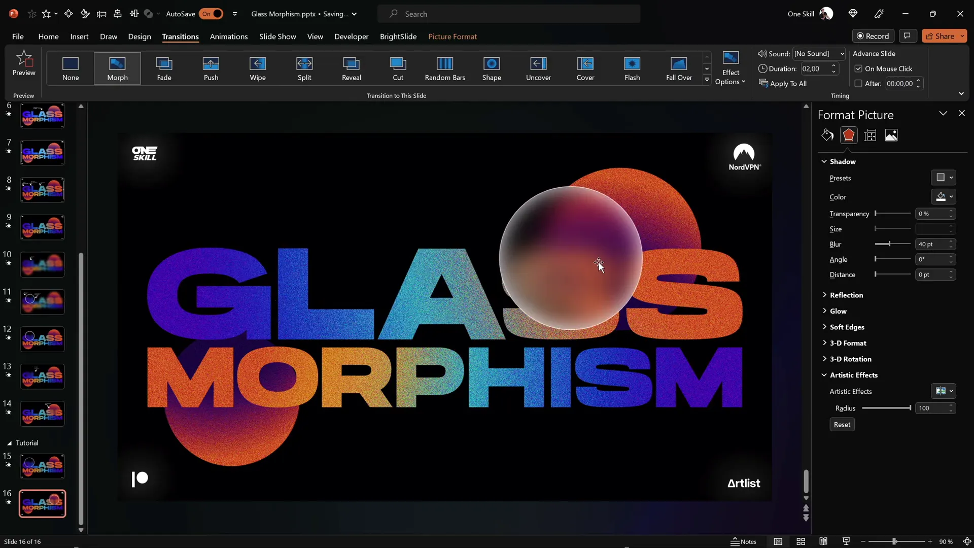 PowerPoint Presentation Skills: Create an Animated Glassmorphic Effect - ExpertSlides
