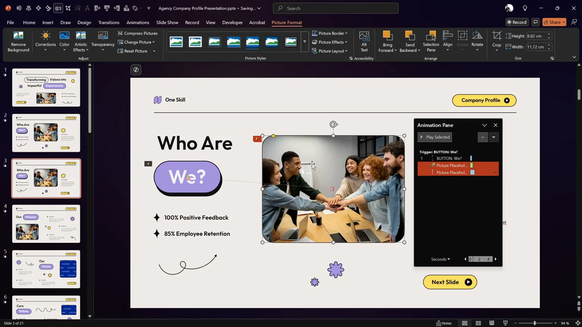 PowerPoint Animation: How to Make Your Slides Interactive with Clickable Buttons and Spinning ...