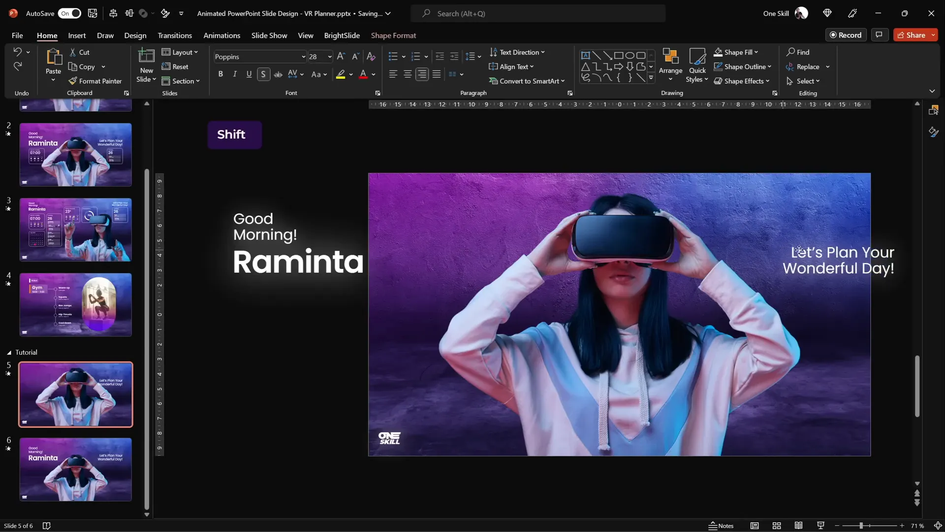 Powerpoint Animated Slide Design: Create Stunning Virtual Planner UI ...