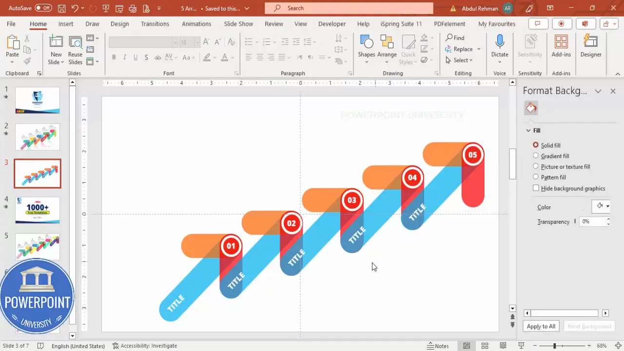 5 Colorful Arrow Slides in PowerPoint: Create 5 Colorful Arrow Slides ...