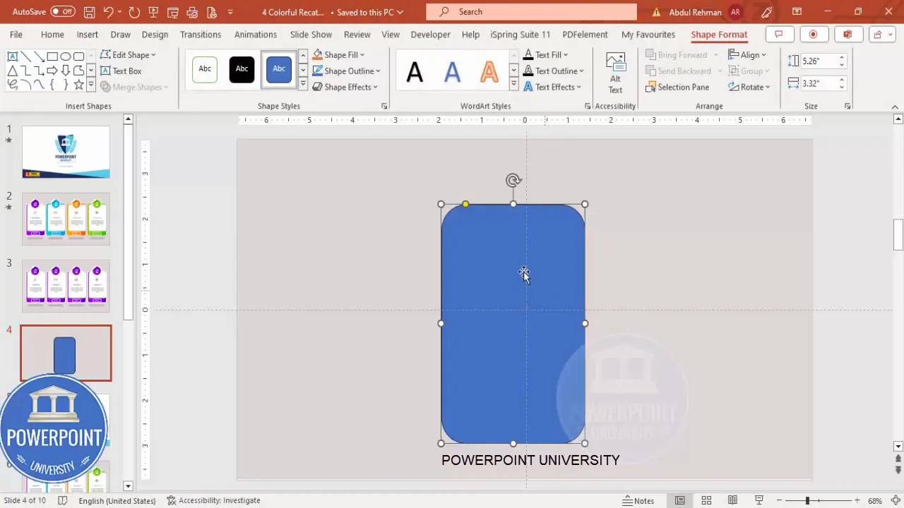 Colorful Rectangular Steps Slide in PowerPoint: How to Create a ...